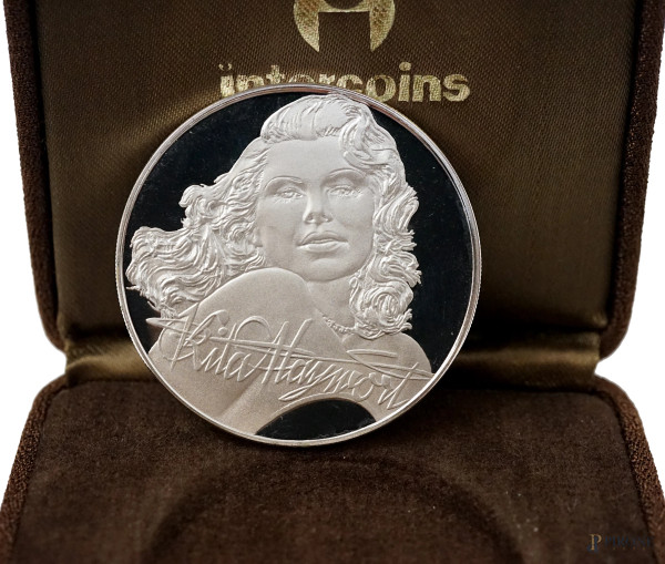 Sei medaglie in argento raffiguranti Brigitte Bardot, Rene Clair, Rita ...